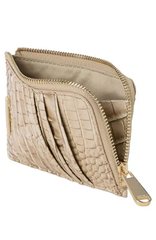 Brahmin Lennon Croc Embossed Leather Card Case