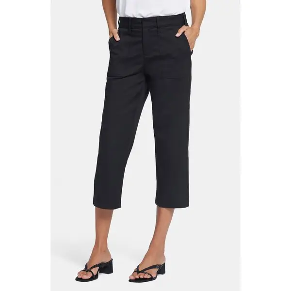 NYDJ Utility High Waist Crop Pants - Black