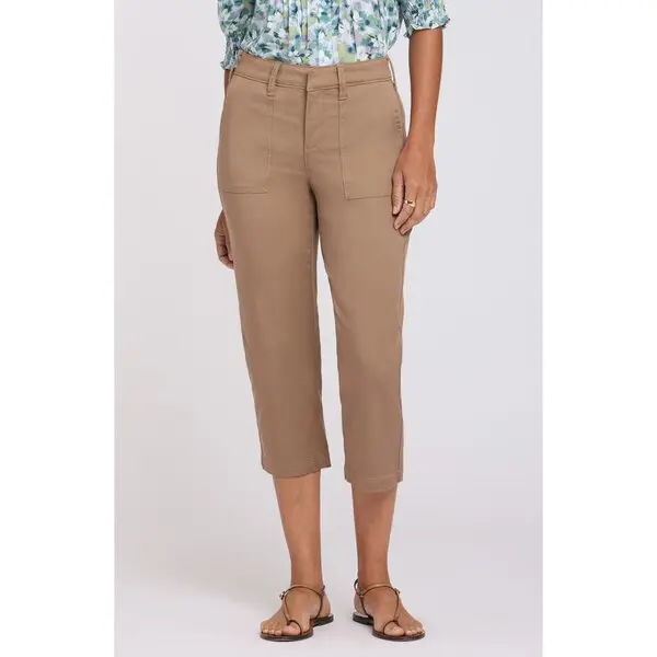 NYDJ Utility High Waist Crop Pants - Toasted Coconut
