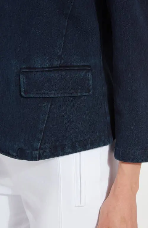 Lyssé Denim Crop Blazer - Indigo