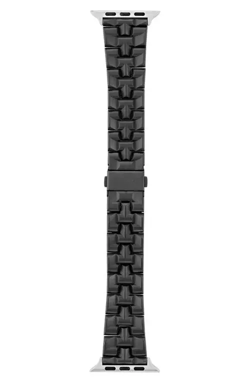 Ted Baker London T-embossed Silicone Apple Watch Band - Black