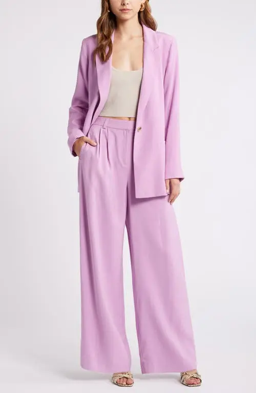 OPEN EDIT Relaxed Fit Blazer - Pink Gale