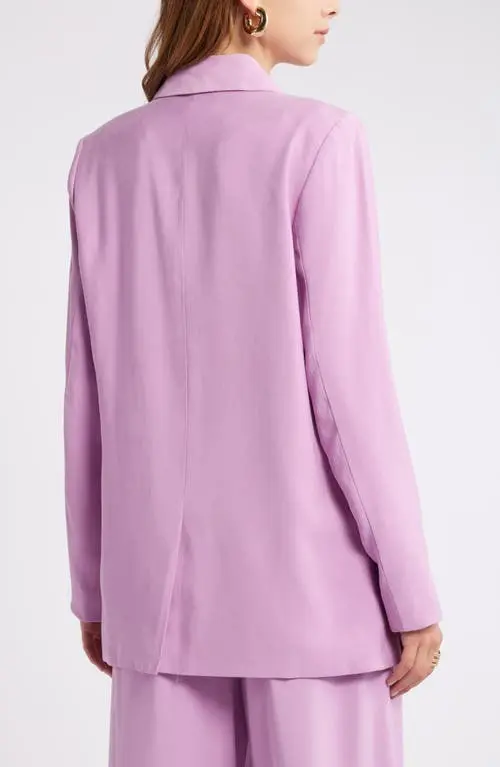 OPEN EDIT Relaxed Fit Blazer - Pink Gale