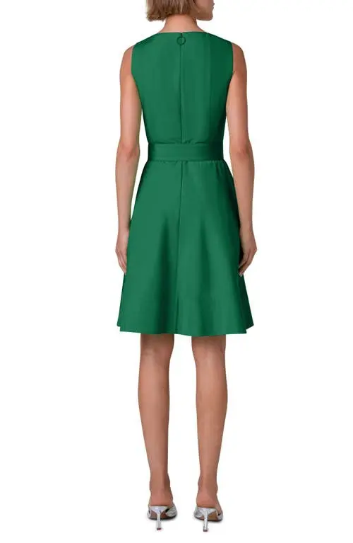 Akris Belted Fit & Flare Dress