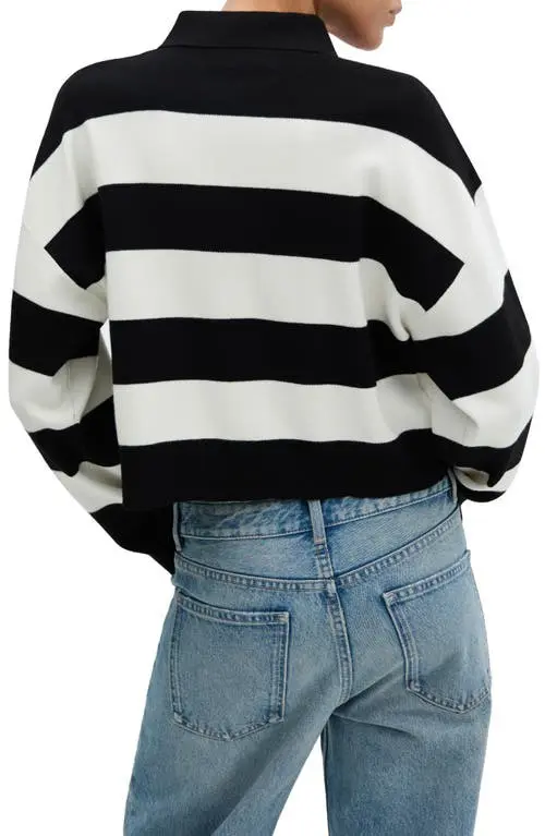 Mango Stripe Polo Sweater