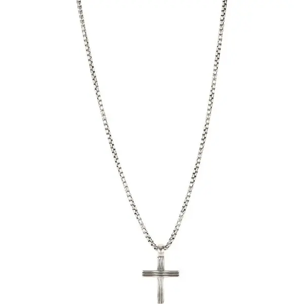 DEGS & SAL Sterling Cross Pendant Necklace - Silver