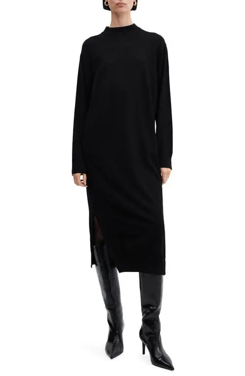 Mango Oversize Long Sleeve Midi Sweater Dress