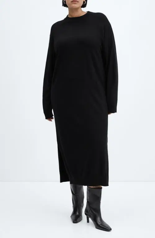 Mango Oversize Long Sleeve Midi Sweater Dress
