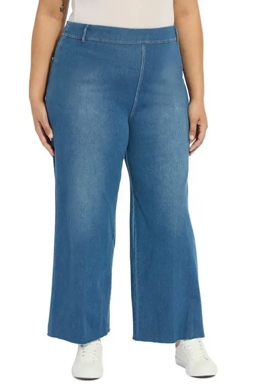 Lyssé Essentials Erin High-waist Wide-leg Pants - Midwash
