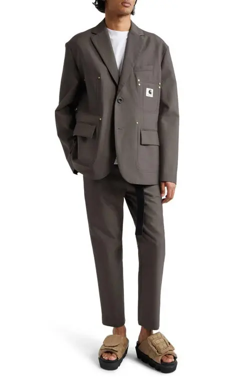 Sacai Carhartt Wip Reversible Bonded Suiting Jacket - Taupe