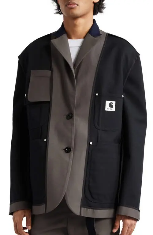 Sacai Carhartt Wip Reversible Bonded Suiting Jacket - Taupe