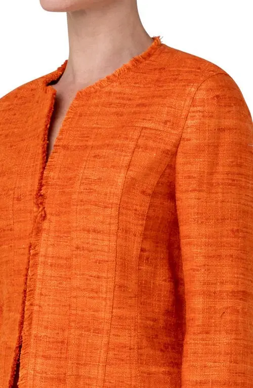 Akris Silk Tweed Cropped Jacket