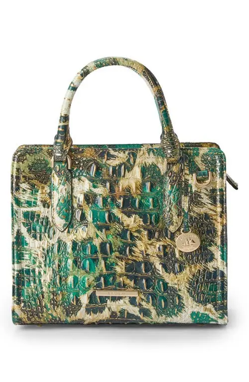 Brahmin Cami Croc Embossed Satchel - Roaring