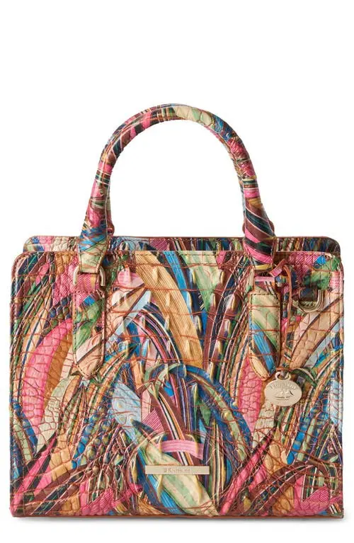 Brahmin Cami Croc Embossed Satchel - Sunleaf