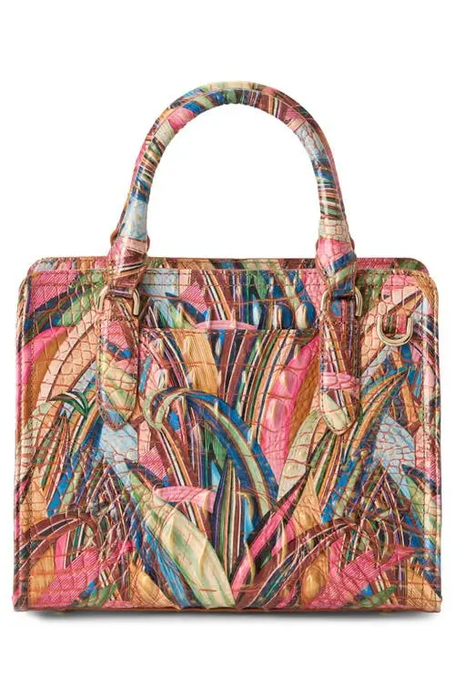 Brahmin Cami Croc Embossed Satchel - Sunleaf