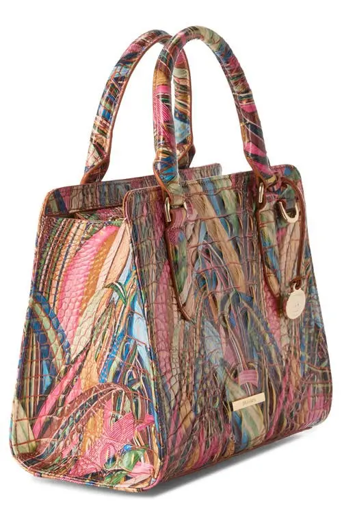 Brahmin Cami Croc Embossed Satchel - Sunleaf