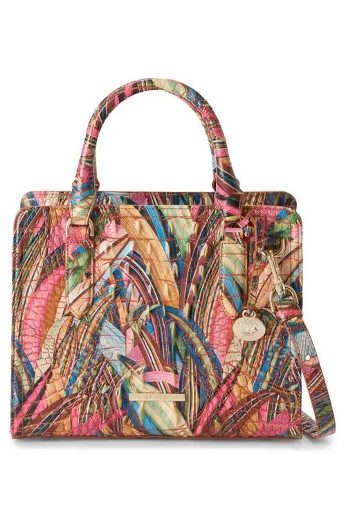 Brahmin Cami Croc Embossed Satchel - Sunleaf
