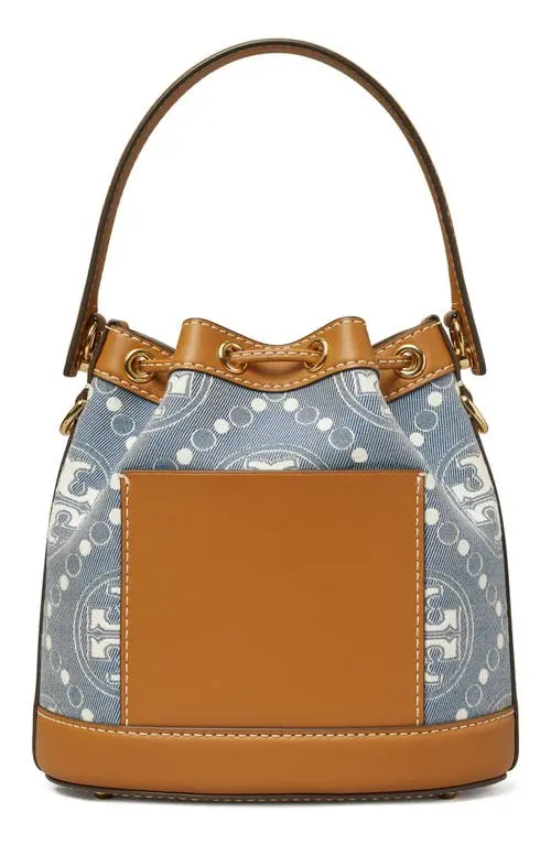 Tory Burch T Monogram Denim Bucket Bag