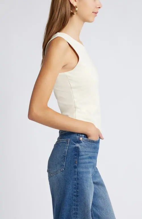 OPEN EDIT Crewneck Tank - Ivory Dove