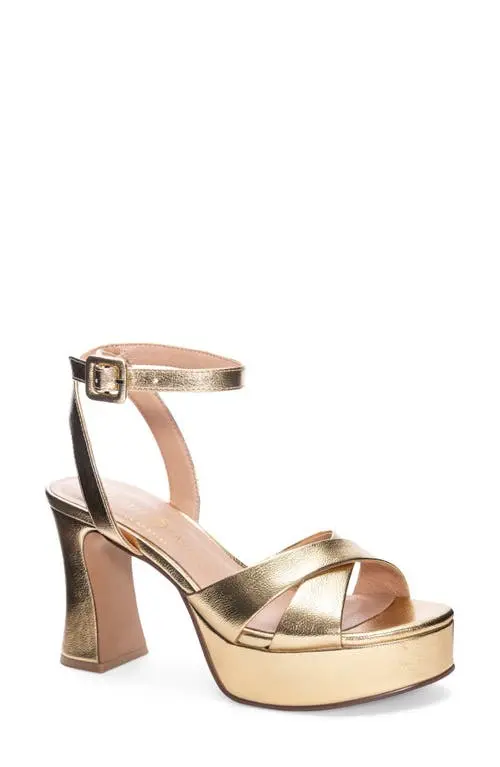 Chinese Laundry Theena Metallic Platform Sandal
