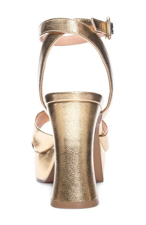 Chinese Laundry Theena Metallic Platform Sandal