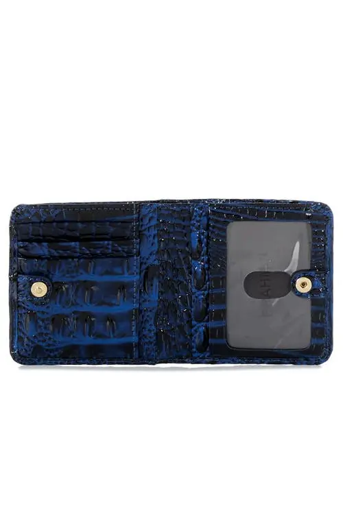 Brahmin Jane Croc Embossed Leather Bifold Wallet - Anchor