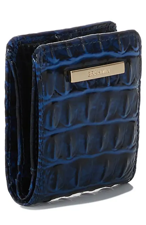 Brahmin Jane Croc Embossed Leather Bifold Wallet - Anchor
