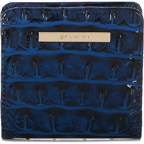 Brahmin Jane Croc Embossed Leather Bifold Wallet - Anchor