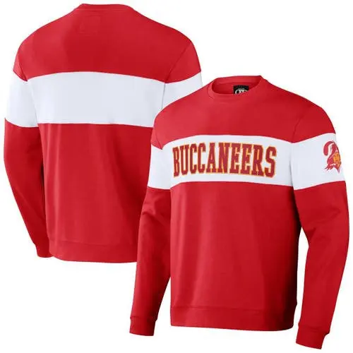NFL X DARIUS RUCKER Collection Fanatics Tampa Bay Buccaneers Team Color & White Pullover Sweatshirt - Red