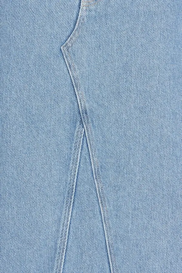 GANNI Frayed Denim Skirt