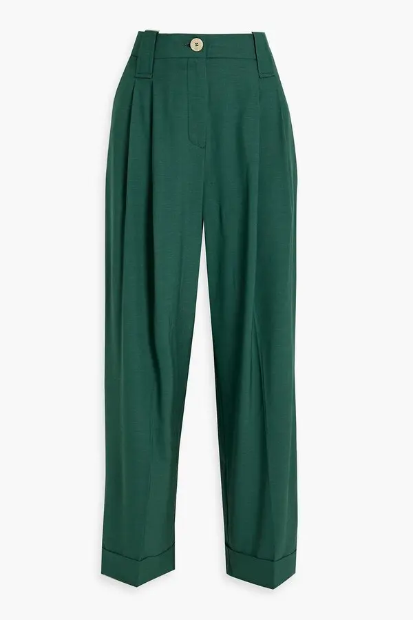 GANNI Woven Tapered Pants