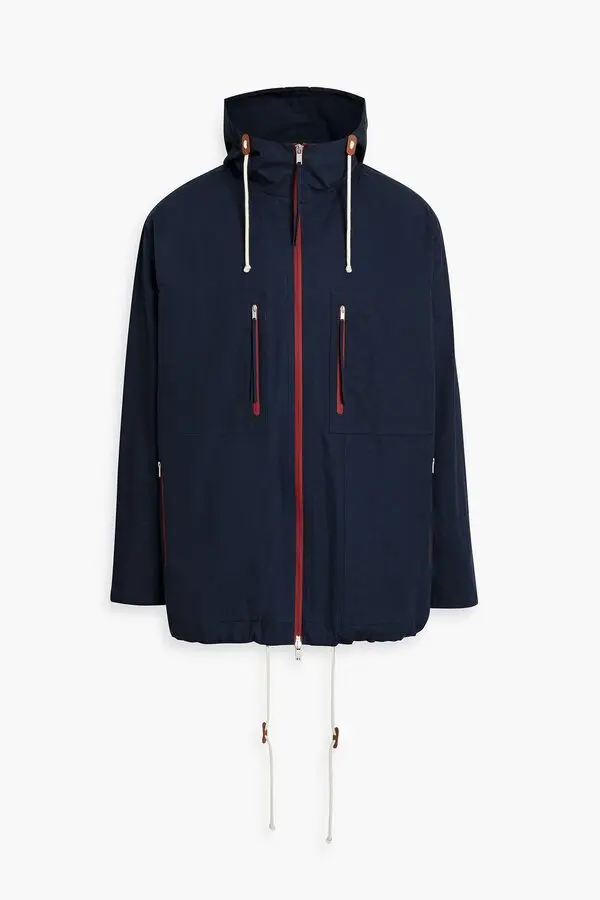 JIL SANDER Slub Cotton Hooded Jacket