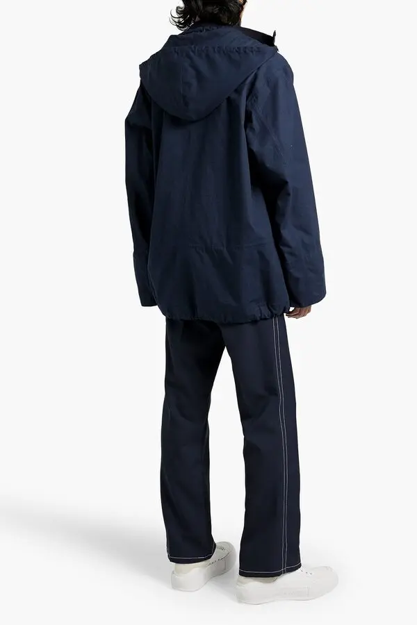 JIL SANDER Slub Cotton Hooded Jacket