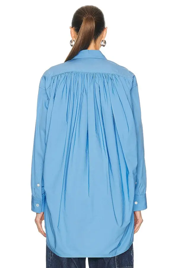 Bottega Veneta Compact Cotton Shirt - Admiral