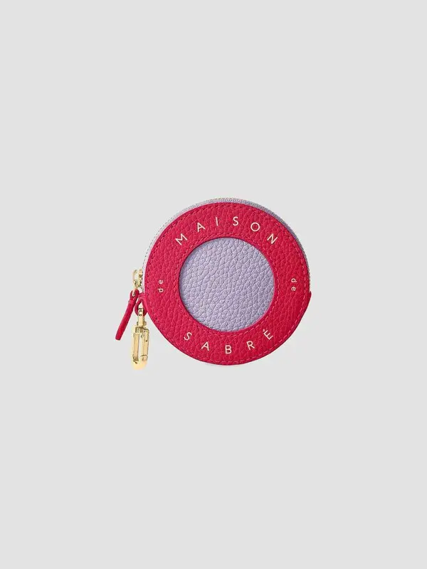 MAISON DE SABRE Leather Coin Purse - Fuchsia Lavender