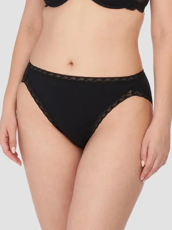 Natori Bliss Cotton French Cut Brief - Black