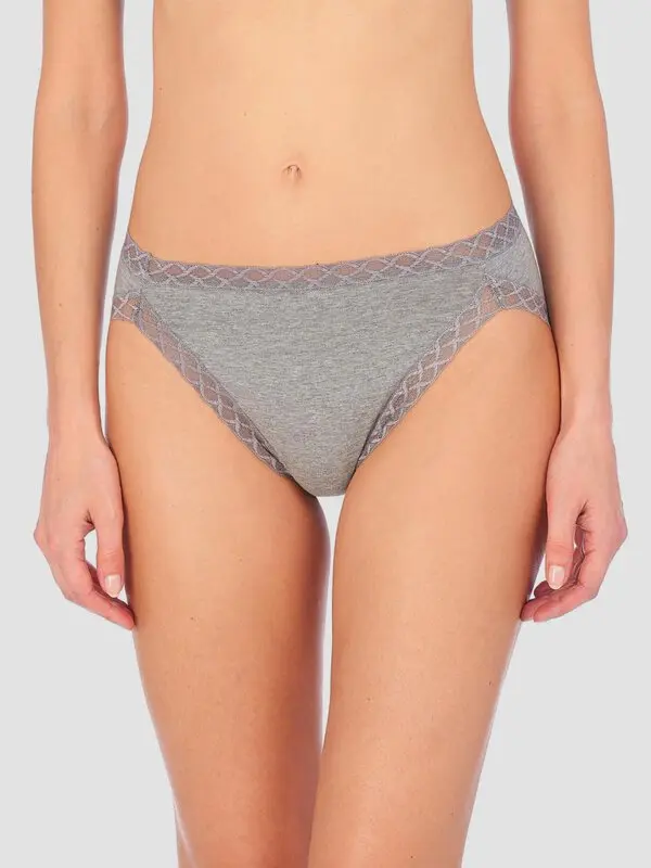 Natori Bliss Cotton French Cut Brief - Grey Heather
