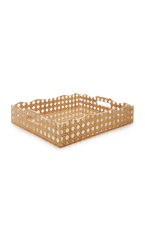 MODA DOMUS Large Wicker-resin Tray
