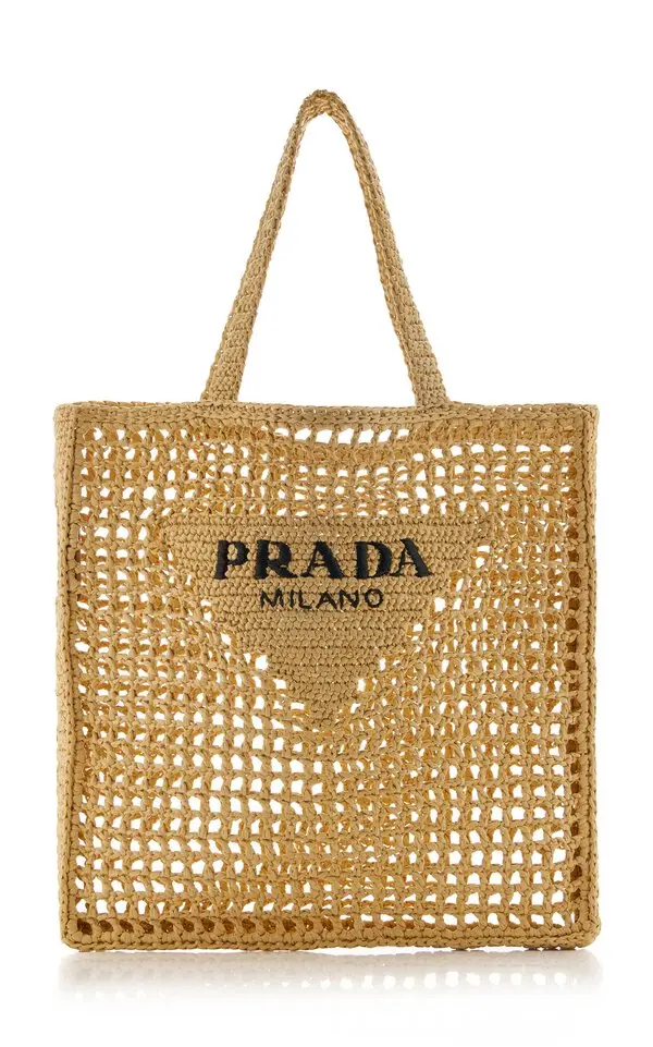 Prada Raffia Tote Bag