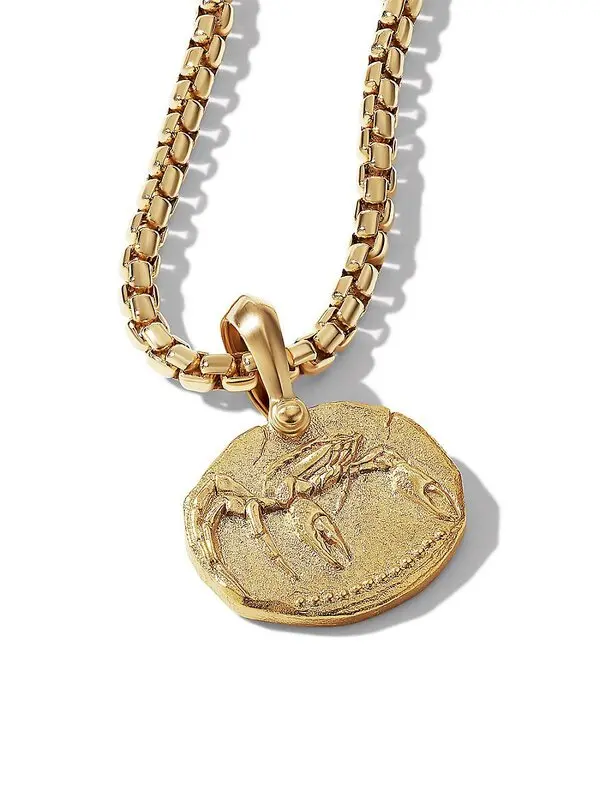 David Yurman Cancer Amulet In 18k Yellow