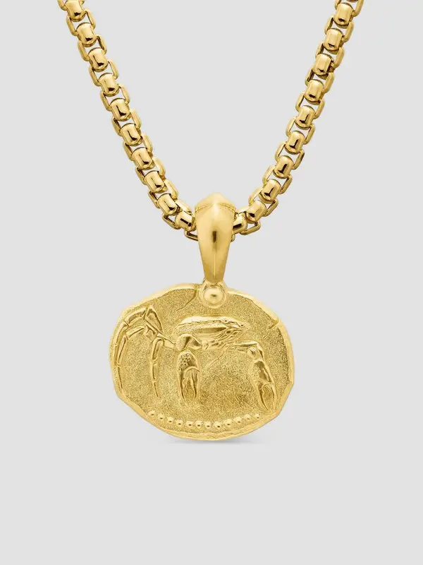 David Yurman Cancer Amulet In 18k Yellow - Gold