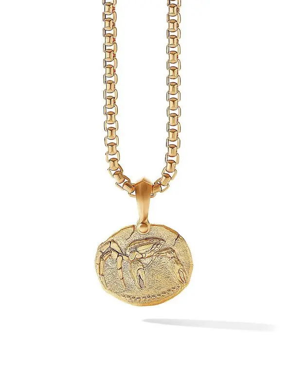 David Yurman Cancer Amulet In 18k Yellow