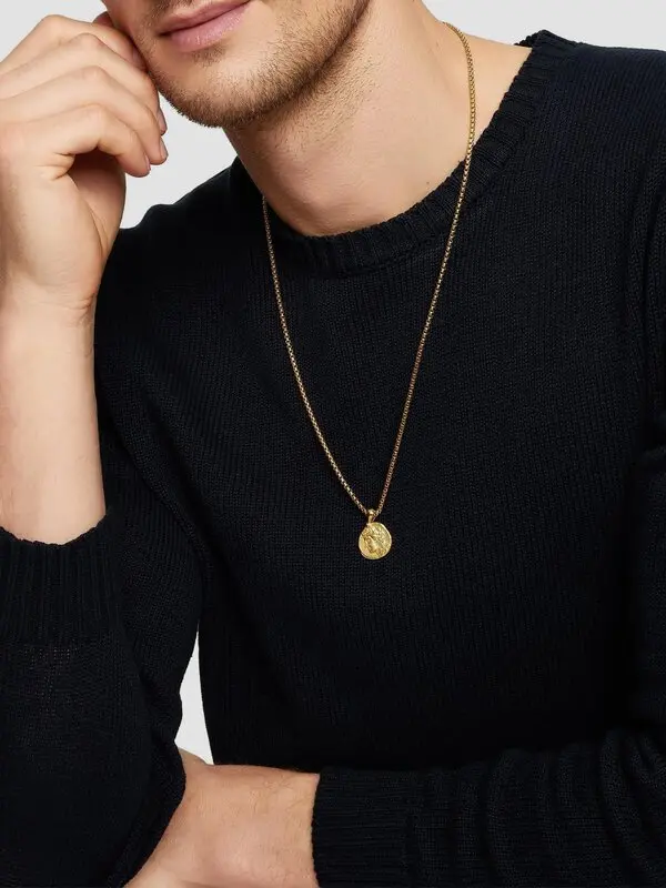 David Yurman Virgo Amulet In 18k Yellow 27mm