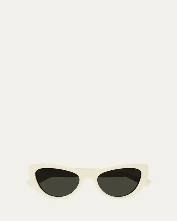 Saint Laurent Sl 676 Cat-eye Sunglasses - Shiny Solid Ivory