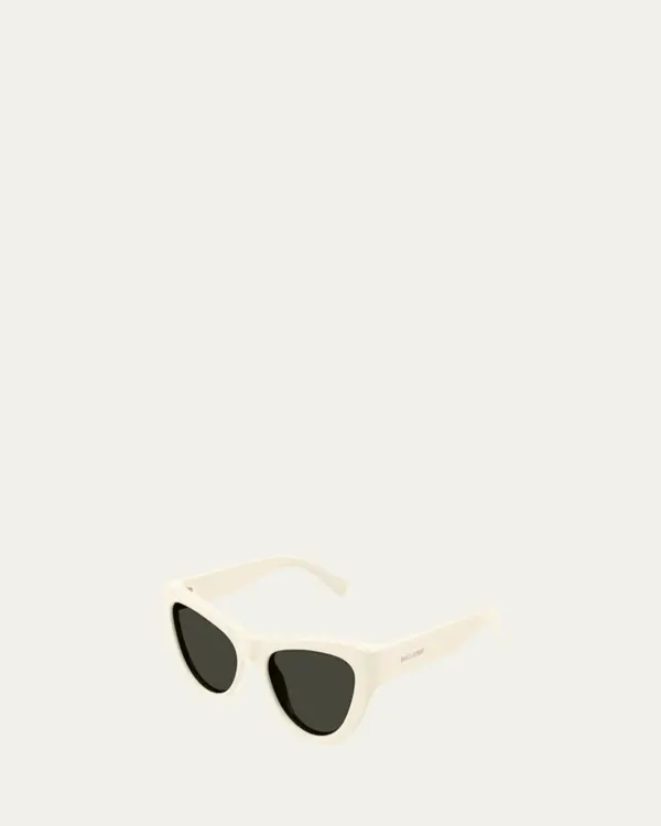 Saint Laurent Sl 676 Cat-eye Sunglasses - Shiny Solid Ivory