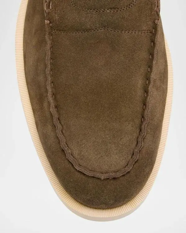 John Lobb Pace Suede Loafers - Olive
