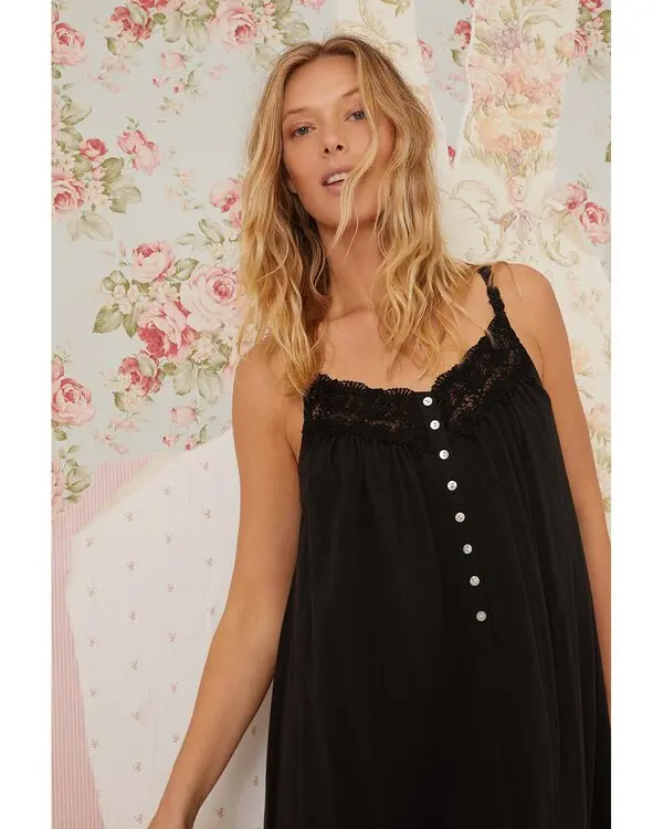 Eileen West Cotton Lace Trim Chemise