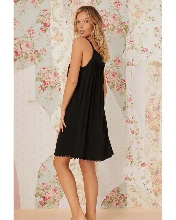 Eileen West Cotton Lace Trim Chemise