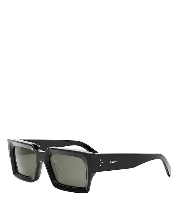 Celine Bold 3 Dots Rectangular Sunglasses, 54mm - Black/gray Solid