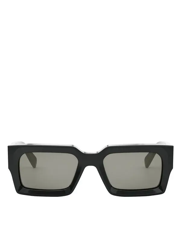 Celine Bold 3 Dots Rectangular Sunglasses, 54mm - Black/gray Solid